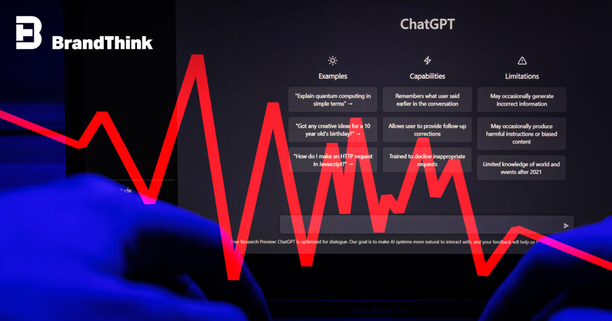 คนเลิกเห่อ AI? ยอดผู้ใช้ ChatGPT ลดลงครั้งแรกในเดือน มิ.ย. 2023 และลดลงถึง 10 | BrandThink
